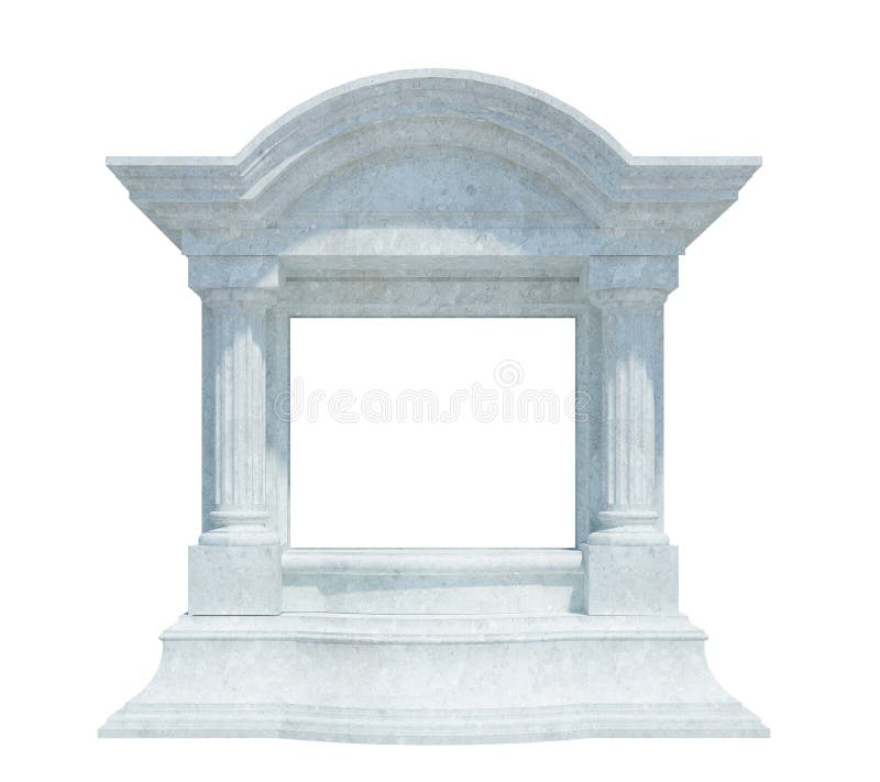 3d Render Building Structure on White Stock Illustration - Illustration ...