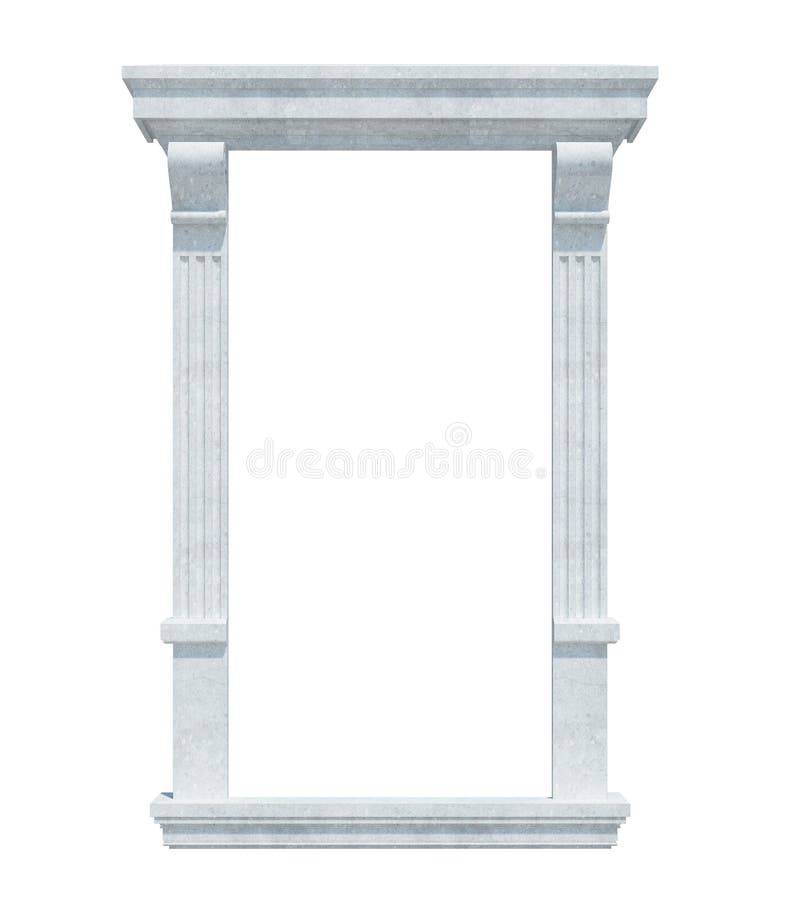 3d Render Building Structure on White Stock Illustration - Illustration ...