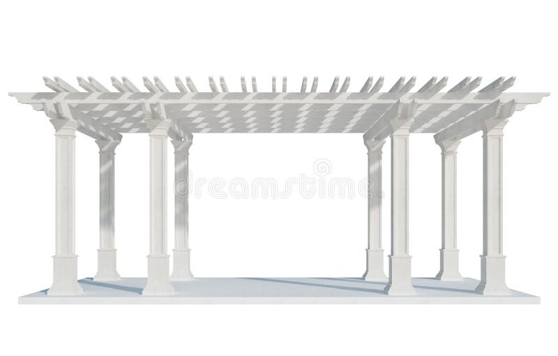 3d Render Building Structure on White Stock Illustration - Illustration ...