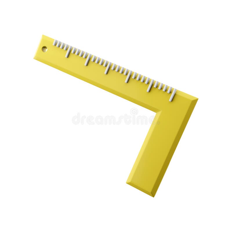 3d Render Building Yellow Corner Ruler Tape Measuring Tool 3d Rendering ...