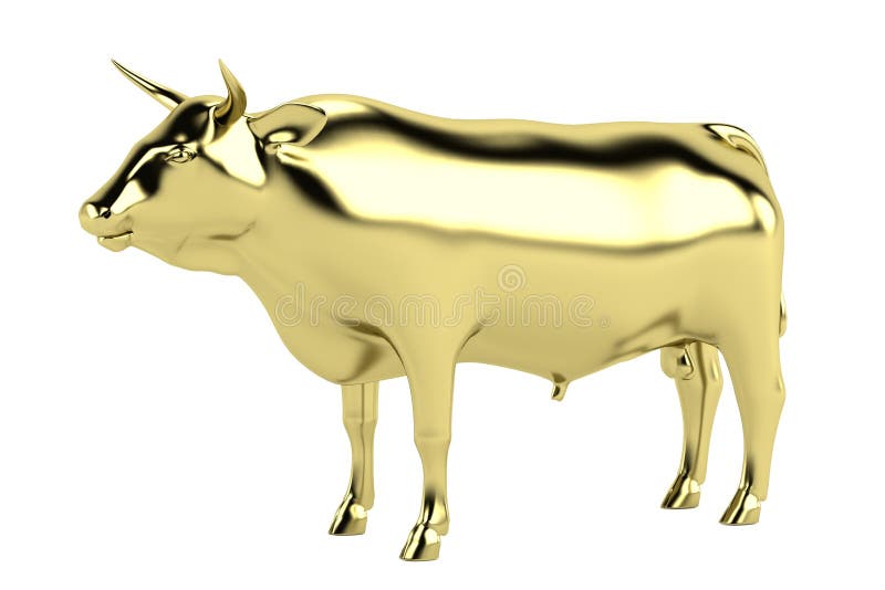 3d render of bull statue stock illustration. Illustration of realistic ...