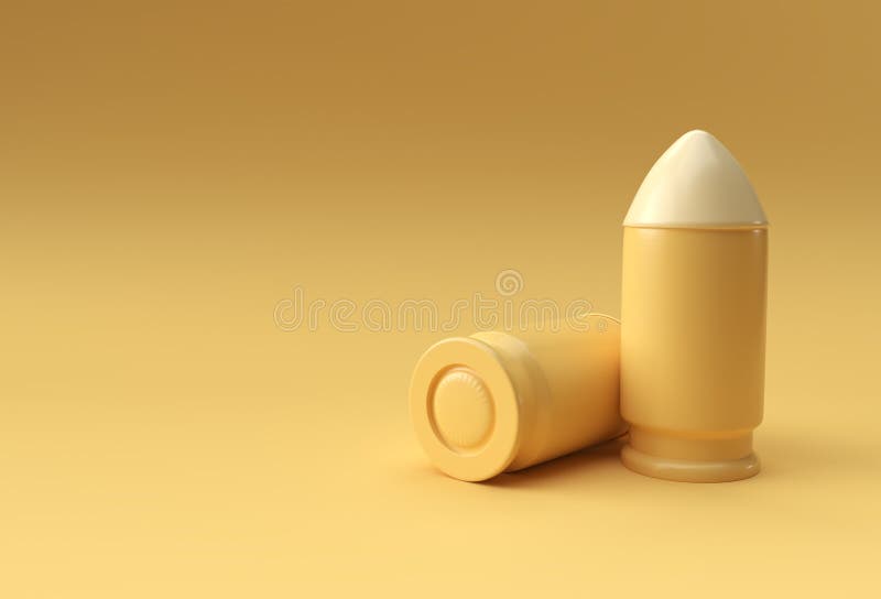 3D Render Bullet Icon Design Stock Illustration - Illustration of trail ...