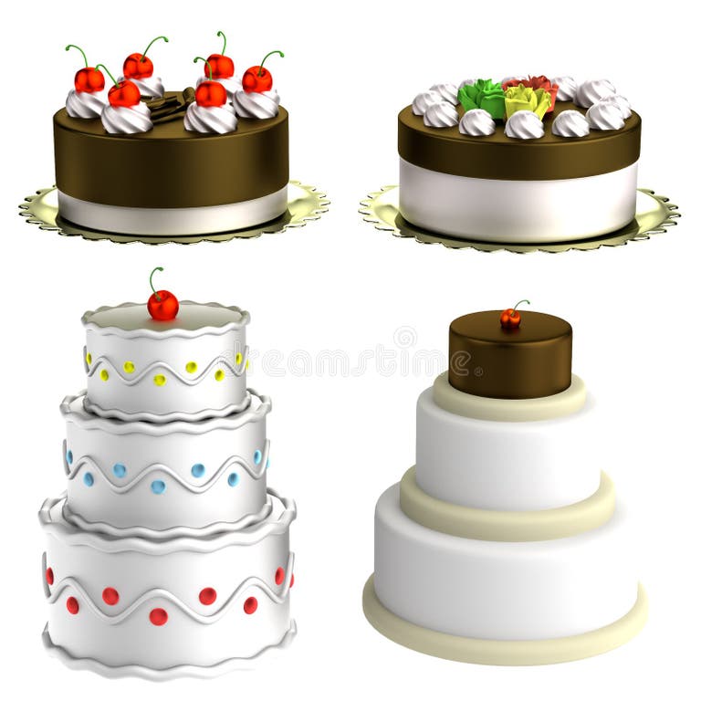 3d render of cakes stock illustration. Illustration of cake - 37146884