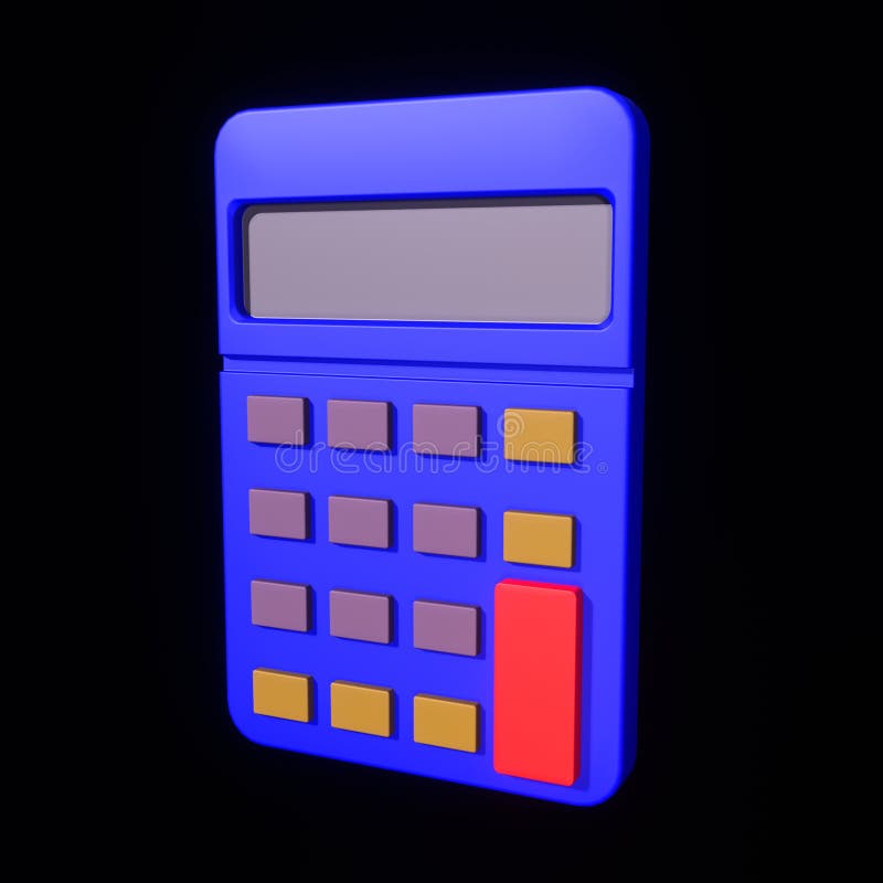 3d Render Calculator Model Illustration Stock Illustration ...