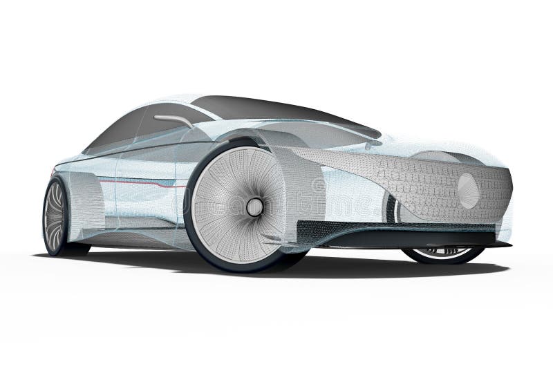 3D Render of a Car Representing Car Development Stock Illustration ...