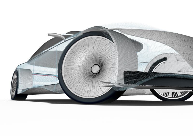 3D Render of a Car Representing Car Development Stock Illustration ...