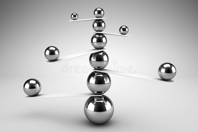 Carefully Balanced Spheres. Balance and Stability Concept Stock ...