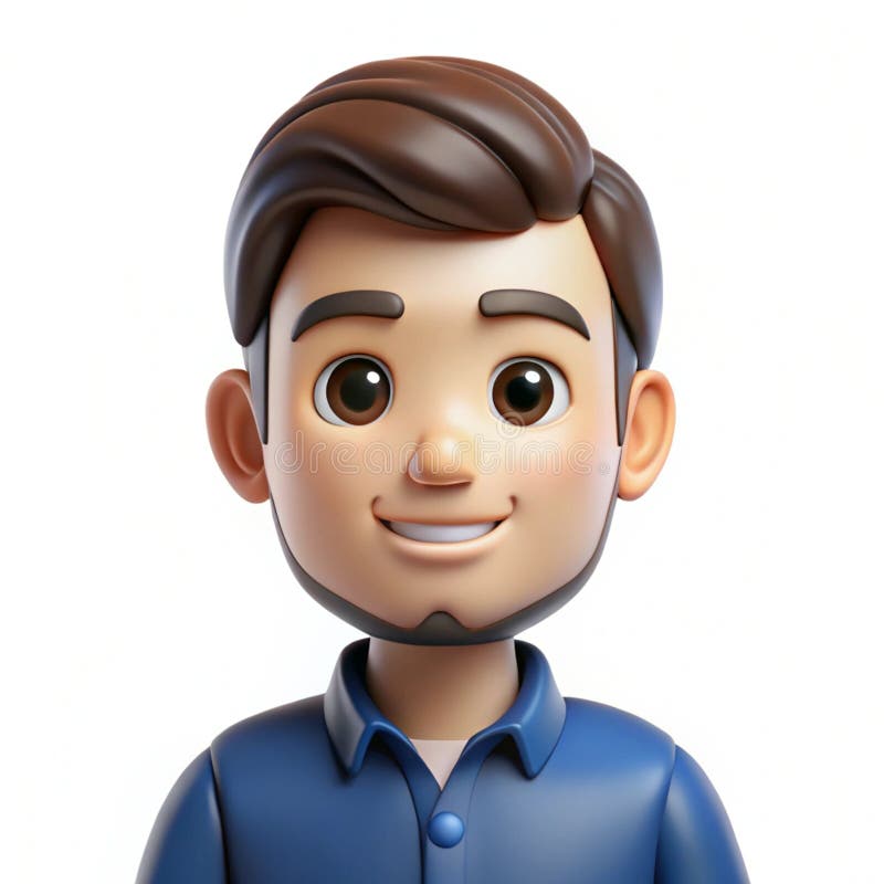 3D render cartoon avatar stock illustration. Illustration of background ...