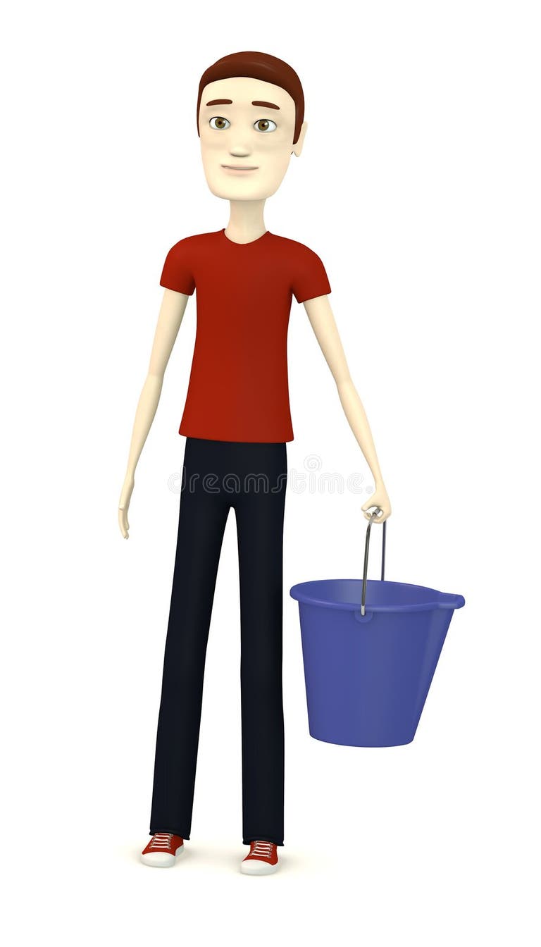 Cartoon Boy Bucket Head Stock Illustrations – 168 Cartoon Boy Bucket ...