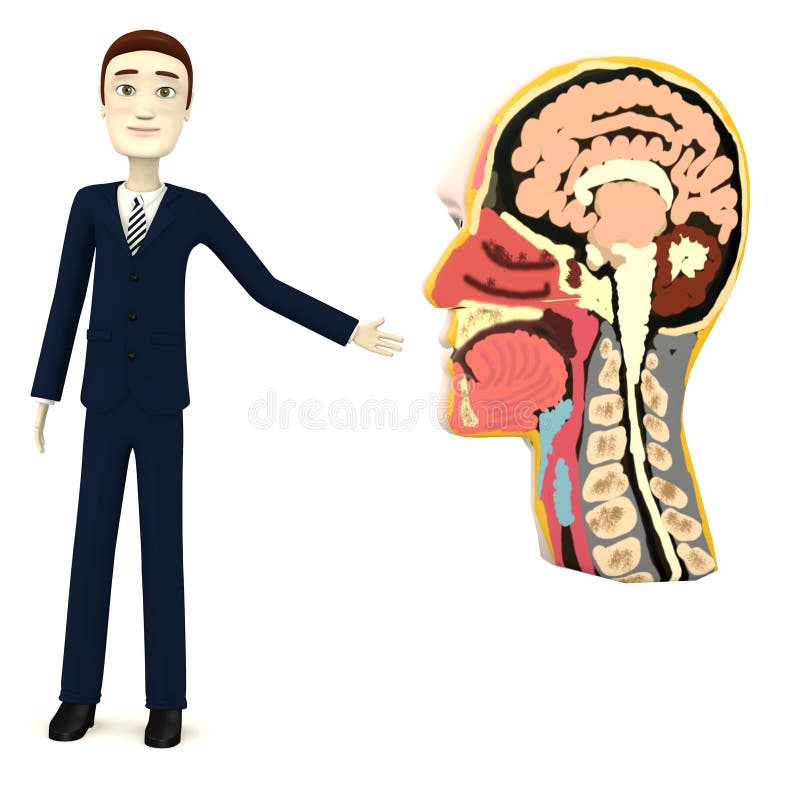 Cartoon Businessman with Head Cut Stock Illustration - Illustration of ...