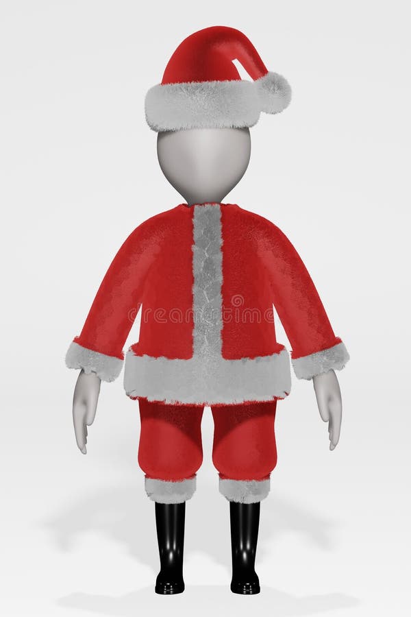 Render of Cartoon Character As Santa Stock Illustration - Illustration ...