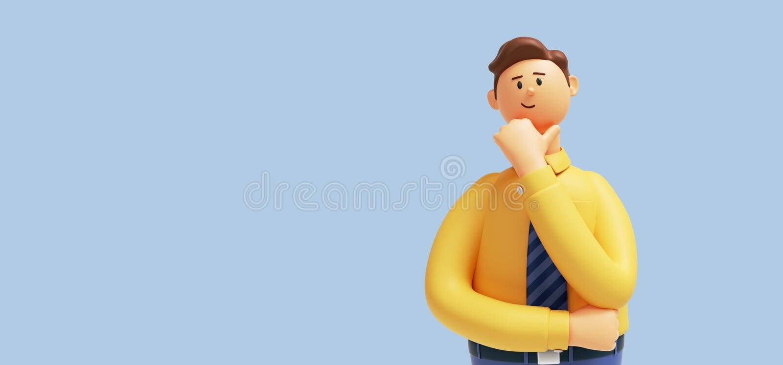 3d Render Cartoon Character Cute Young Man Isolated on Blue Background ... 3d Render Cartoon Character Cute Young Man Isolated on Blue Background ...