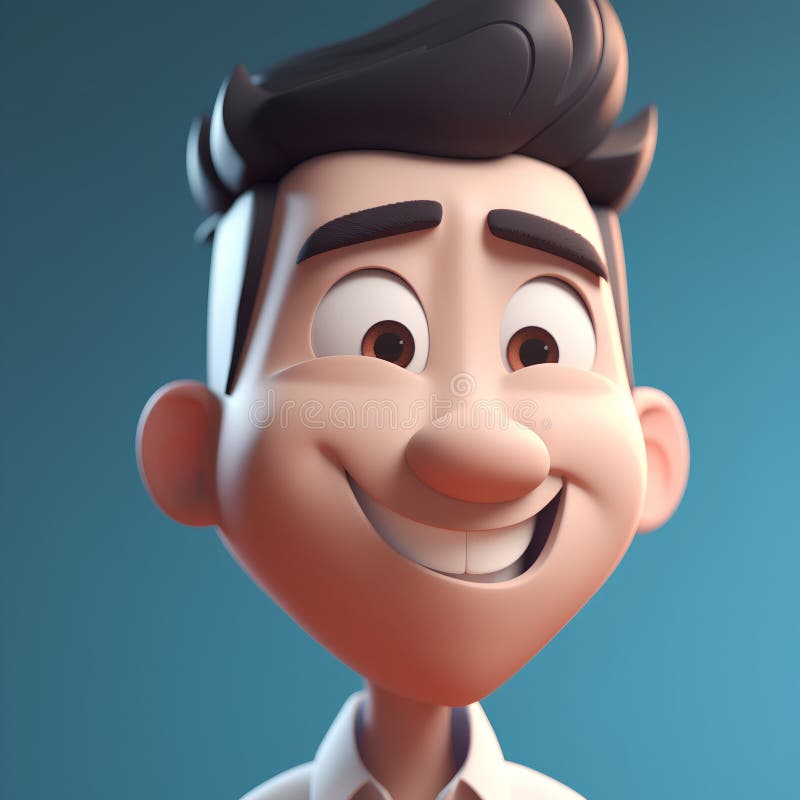 3D Character is Happy stock illustration. Illustration of fresh - 9904923