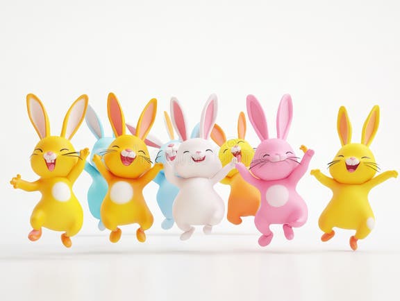 Dancing Easter Bunny Graphics Stock Illustration - Illustration of ...