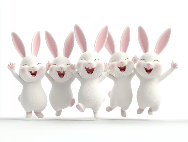 Dancing Easter Bunny Graphics Stock Illustration - Illustration of ...