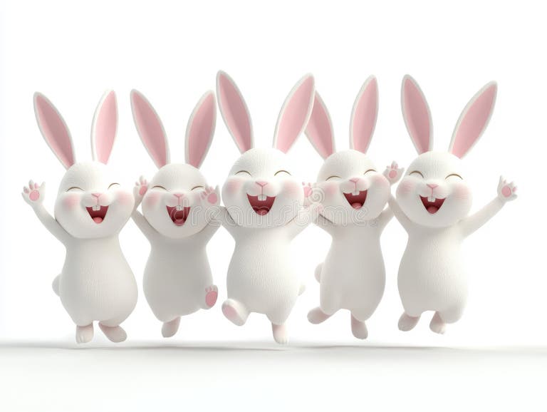 Dancing Easter Bunny Graphics Stock Illustration - Illustration of ...