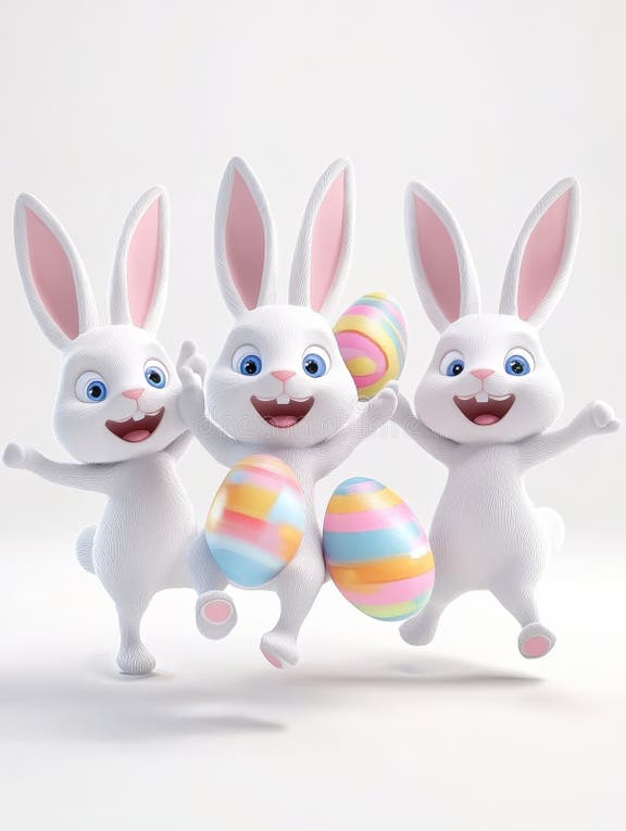 Dancing Easter Bunny Graphics Stock Illustration - Illustration of ...