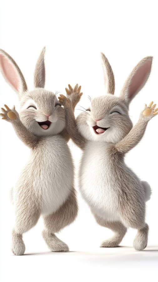 Dancing Easter Bunny Graphics Stock Illustration - Illustration of ...