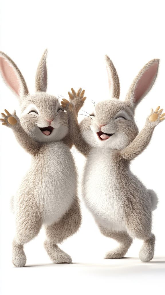 Dancing Easter Bunny Graphics Stock Illustration - Illustration of ...