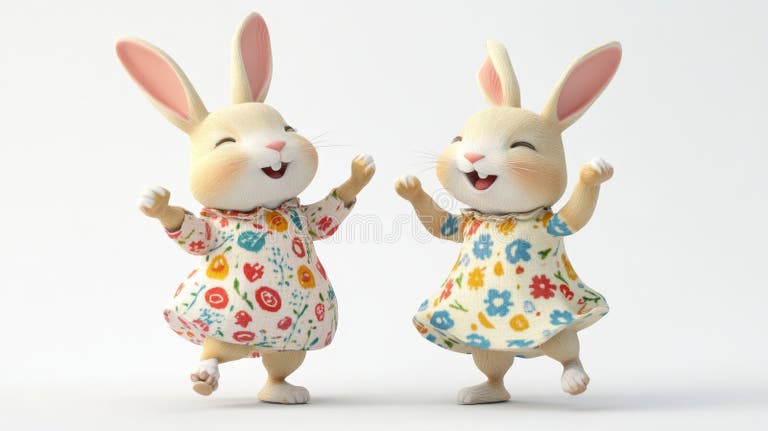 Dancing Easter Bunny Graphics Stock Illustration - Illustration of ...