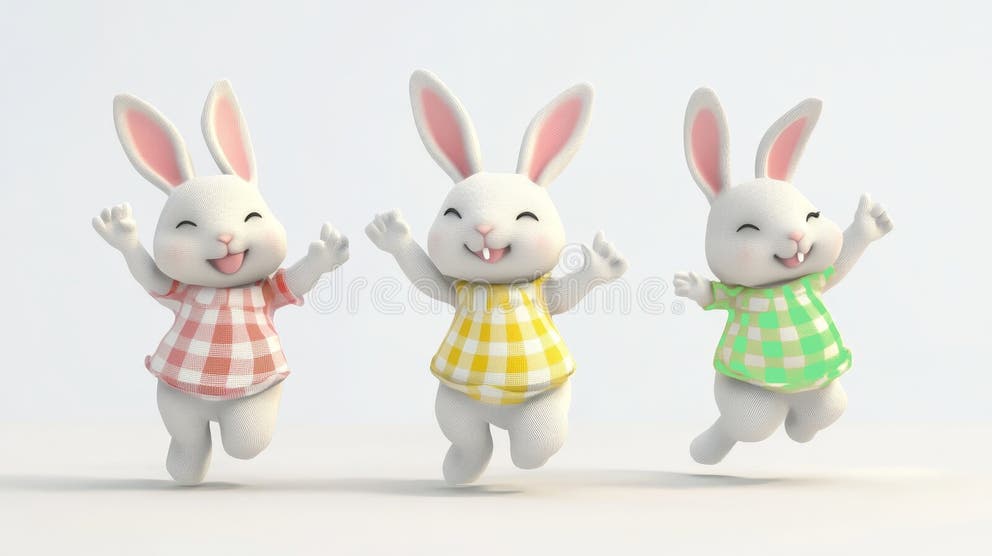 Dancing Easter Bunny Graphics Stock Illustration - Illustration of wide ...