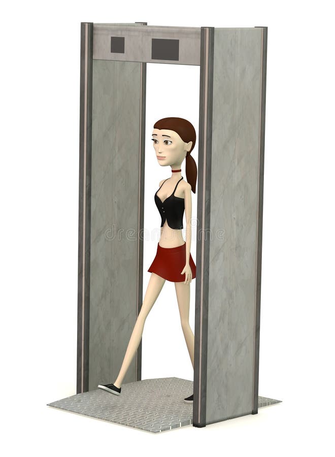 Cartoon Man with Metal Detector Stock Illustration - Illustration of ...