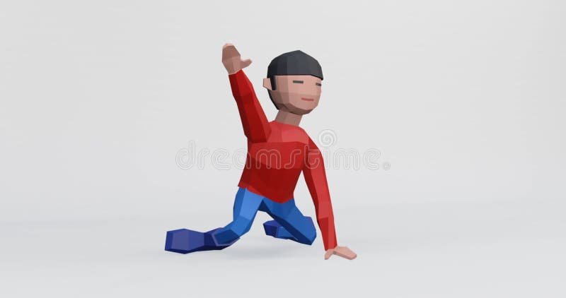 Cartoon Character in Begging Desperate Stock Video - Video of ...