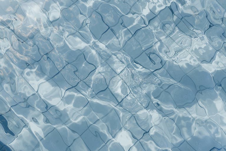 3d Render of Caustic Shadow and Light in Clear Swimming Pool Water with ...