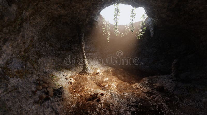 3D Render of Cave stock photo. Image of rock, damp, realistic - 219871486