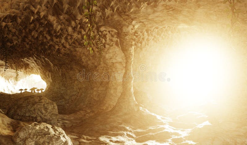 3D Render of Cave stock illustration. Illustration of mountain - 220144751