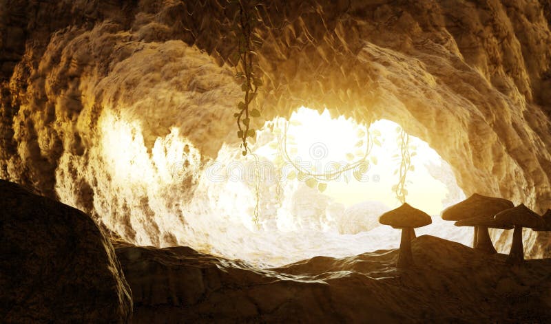 3D Render of Cave stock illustration. Illustration of passage - 220383328
