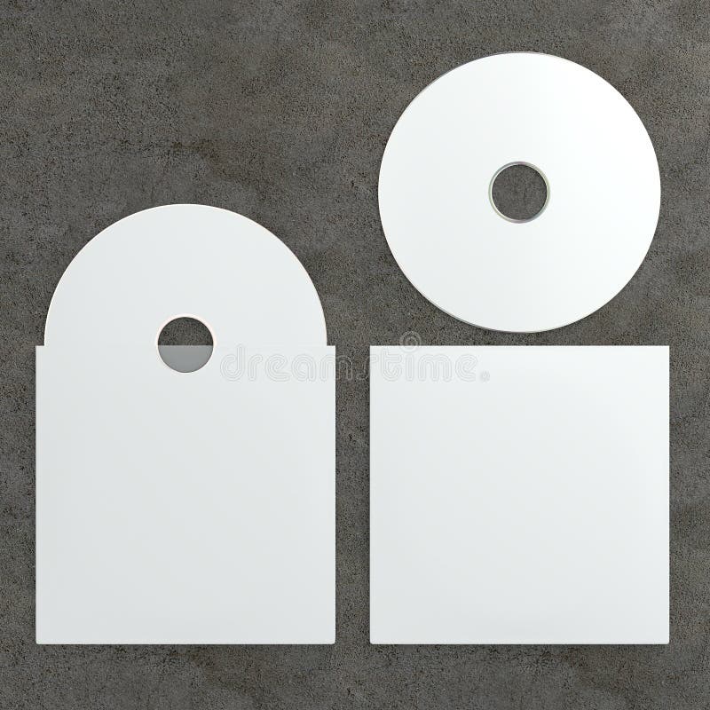 CD DVD Disc Package Mockup. Front View. Stock Illustration ...