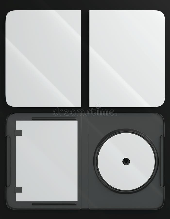 CD DVD Disc Plastic Box Mockup. Perspective View. Stock Illustration ...