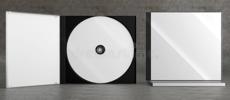 CD DVD Disc Plastic Box Mockup. Front View. Stock Illustration ...