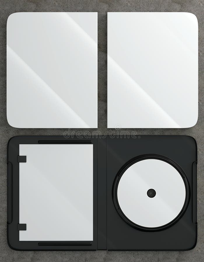 CD DVD Disc Plastic Box Mockup. Perspective View. Stock Illustration ...