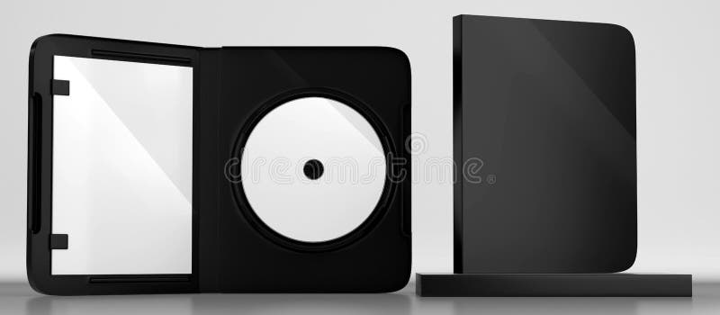 CD DVD Disc Plastic Box Mockup. Front View. Stock Illustration ...