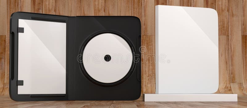 CD DVD Disc Plastic Box Mockup. Perspective View. Stock Illustration ...