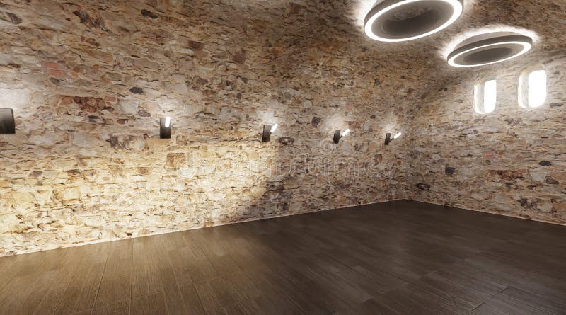 3D Render of Cellar stock illustration. Illustration of architecture ...