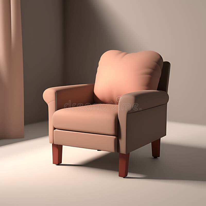3d render of a chair stock illustration. Illustration of furniture ...