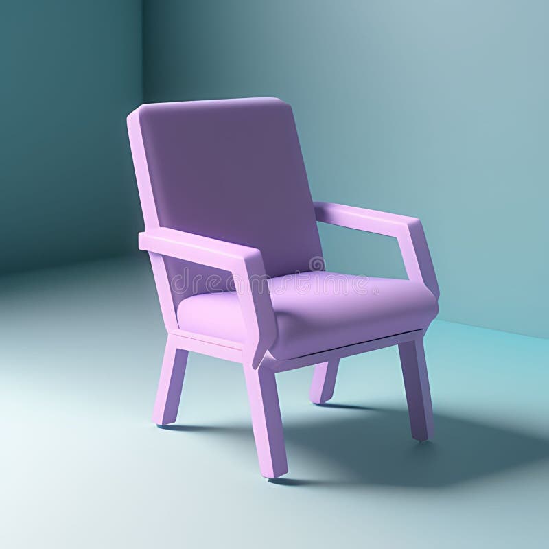 3d render of a chair stock illustration. Illustration of armchair ...