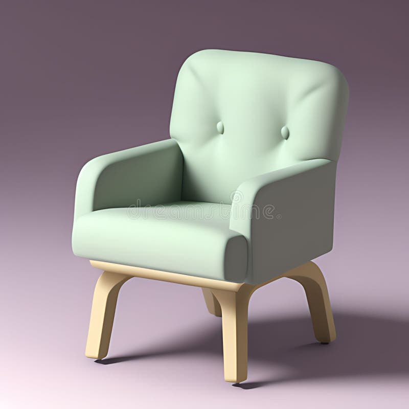 3d render of a chair stock illustration. Illustration of chair - 290833362