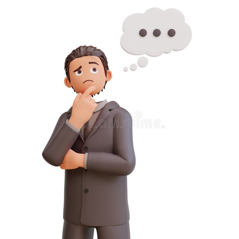 3d Man Businessman Thinking Something Stock Illustrations – 13 3d Man ...