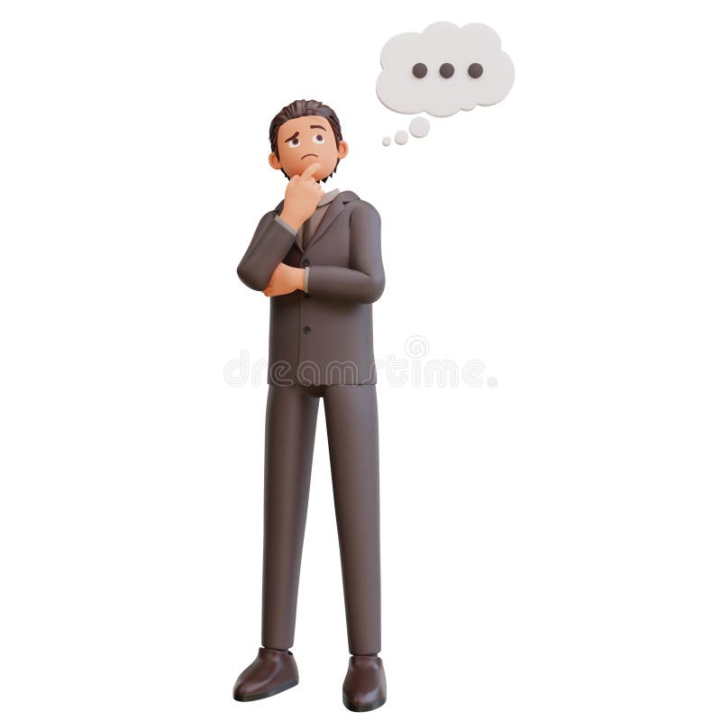 3d Man Businessman Thinking Something Stock Illustrations – 13 3d Man ...