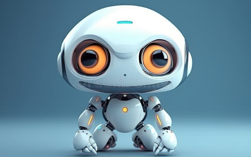 Adorable Robotic Companion: a 3D Rendered Friendly Robot Design ...