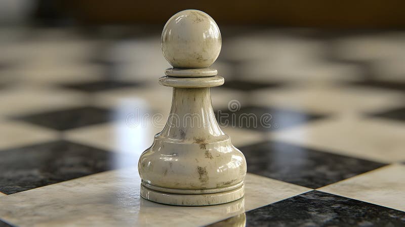 3D Render Chess Piece Pawn Board Game Strategy Tactics Realistic Stock ...