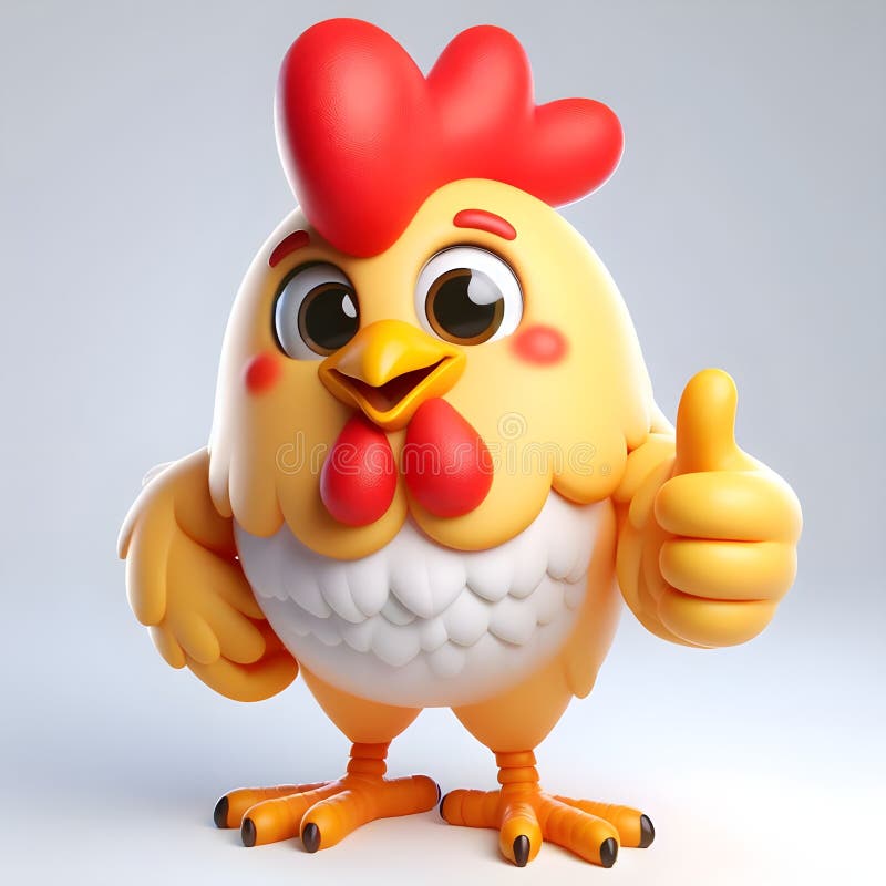 3d Render Chicken Cartoon Character Ai Generator Stock Illustration - Illustration of chicken ...