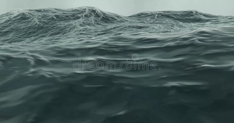 3d Render of Choppy Rough Sea with Waves in Storm Water Stock Video ...