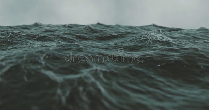 3d Render of Choppy Rough Sea with Waves in Storm Water Stock ...