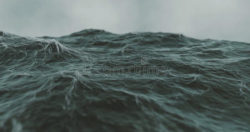 3d Render of Choppy Rough Sea with Waves in Storm Water Stock ...