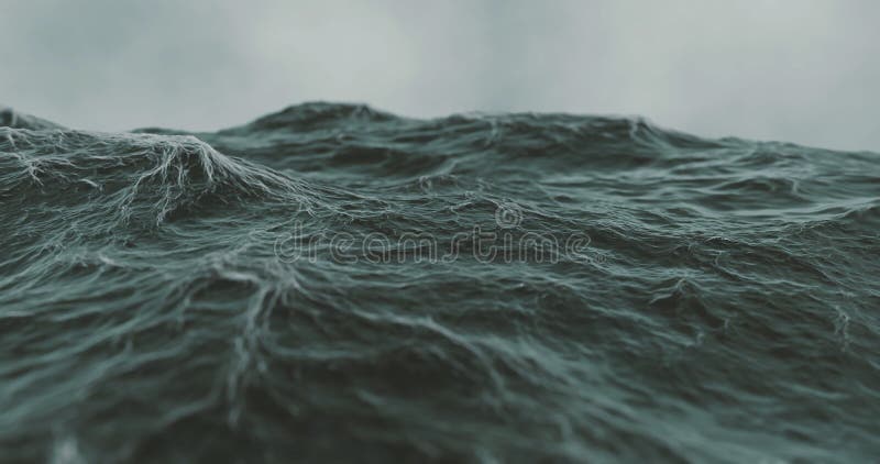 3d Render of Choppy Rough Sea with Waves in Storm Water Stock ...